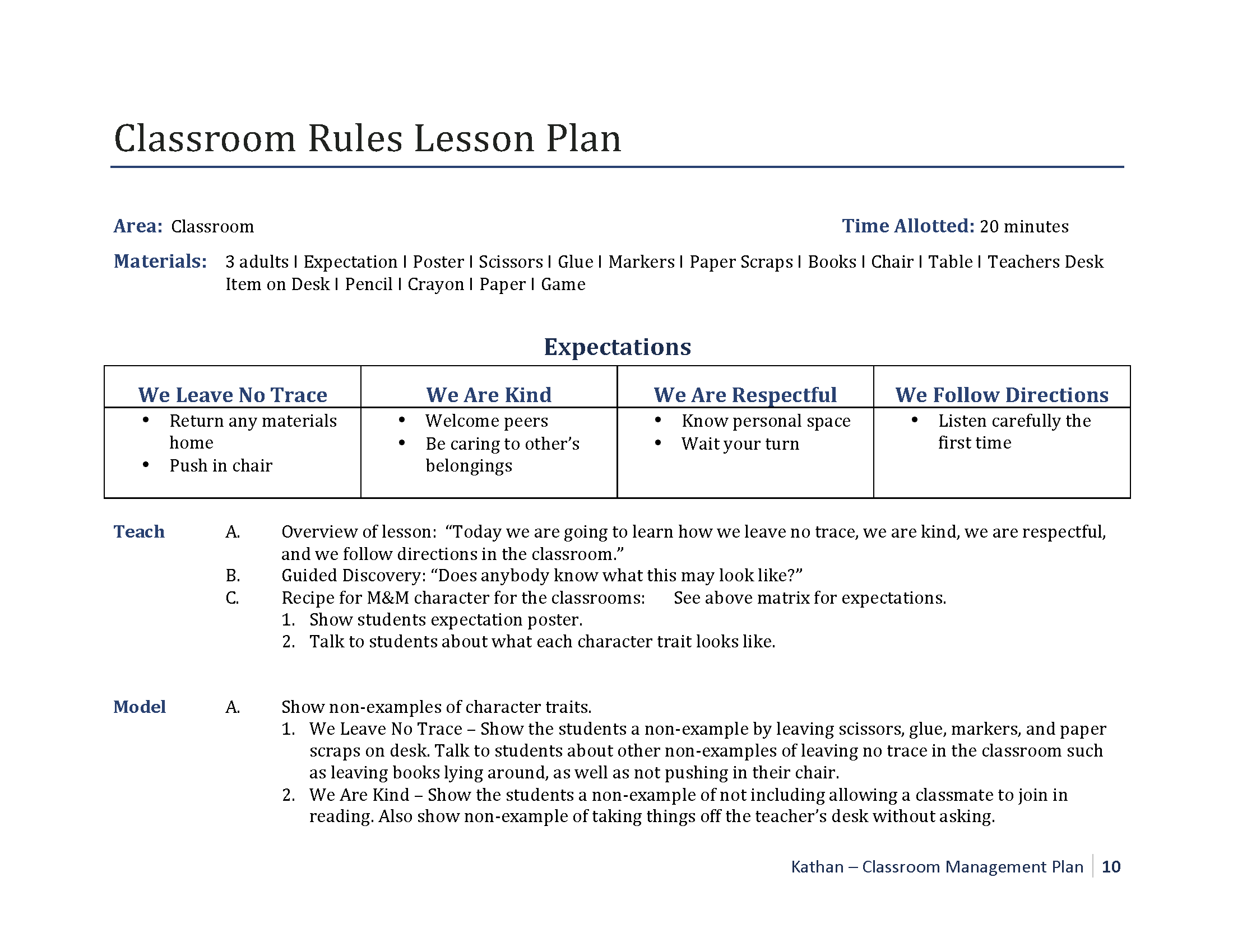 Professional Resources | Classroom Management